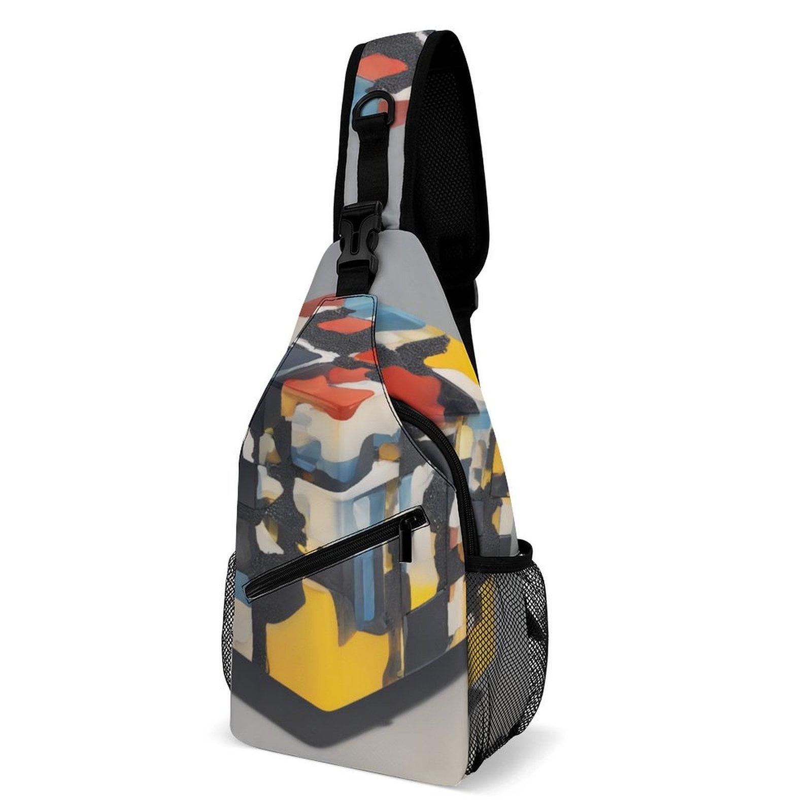 Twill Chest Bag Pack Unisex – Multi‑Pocket with Mesh Side Pockets ...