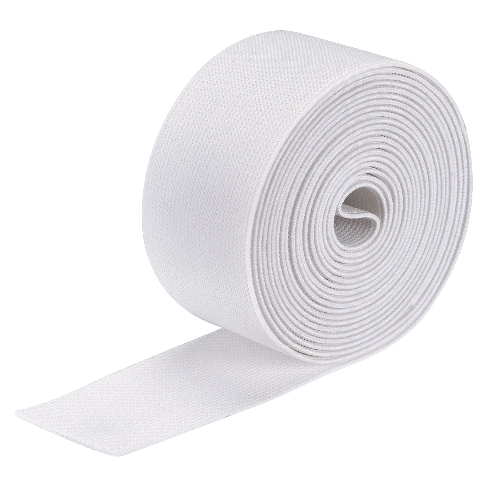 Walmart Twill 2" Elastic Band, Double Side, 4 Yard Roll, White Ribbon ...