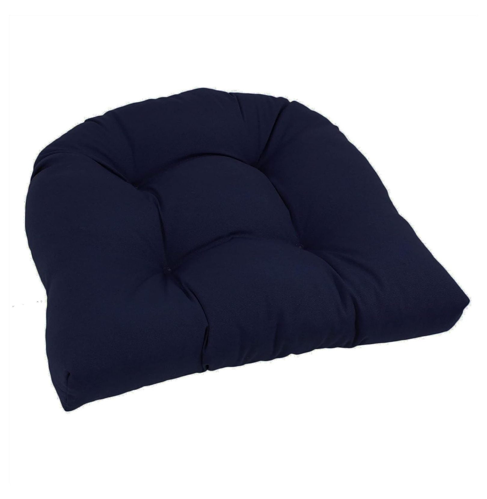 Twill Rounded Back Chair Cushion, 19" x 19", Navy - Walmart.com