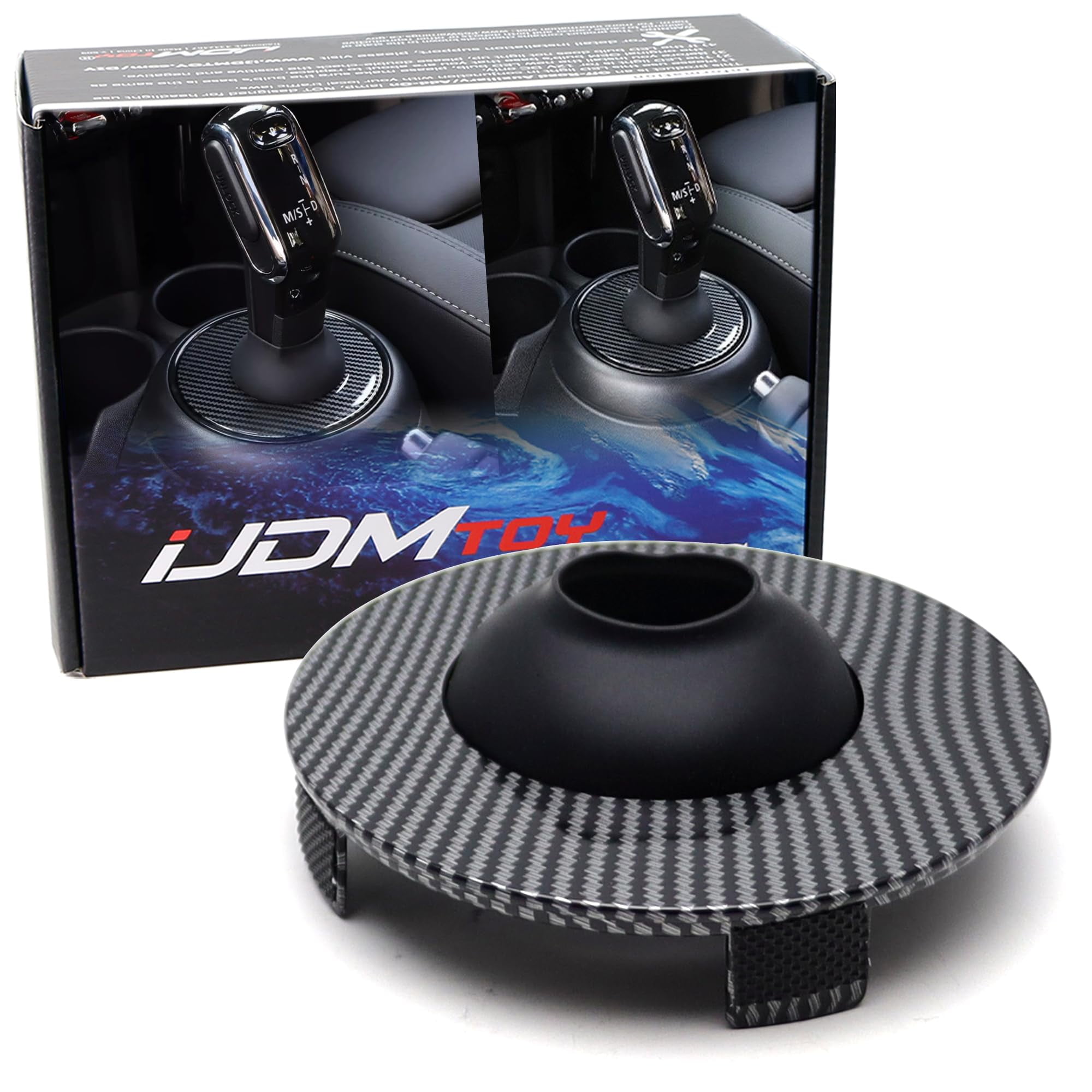 Twill-Weave Carbon Fiber Pattern Finish Steptronic Shift Well Boot ...