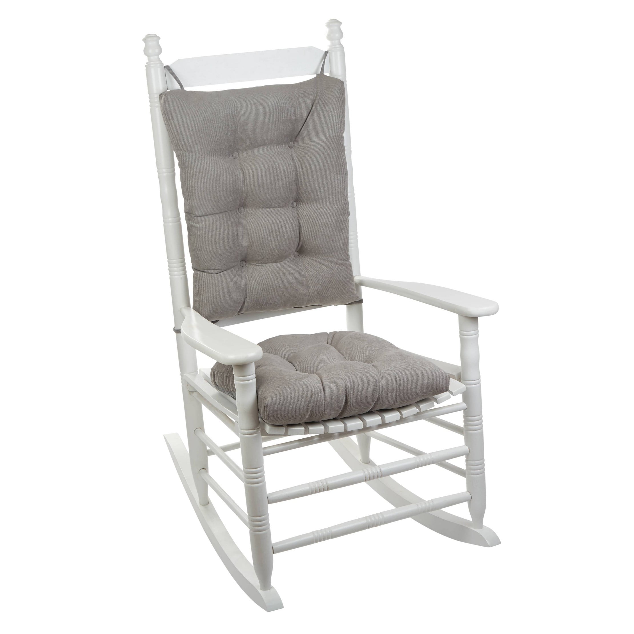 Twillo Jumbo Rocking Chair Seat and Back Cushion Set Gray - Walmart.com