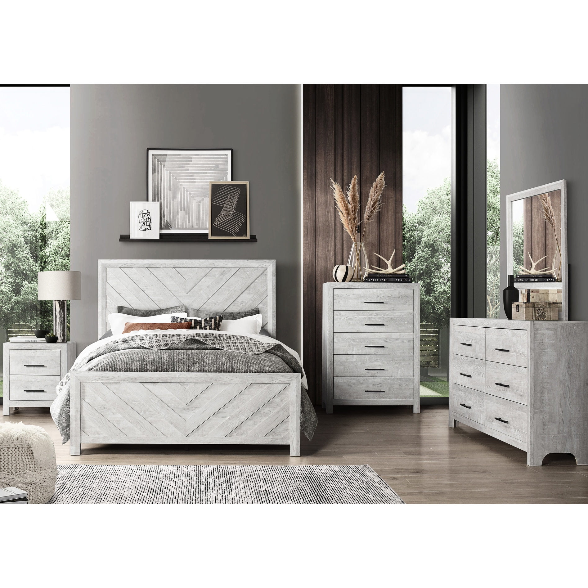 Twin 5-Piece Bedroom Furniture Set | Combine Contemporary Style with ...