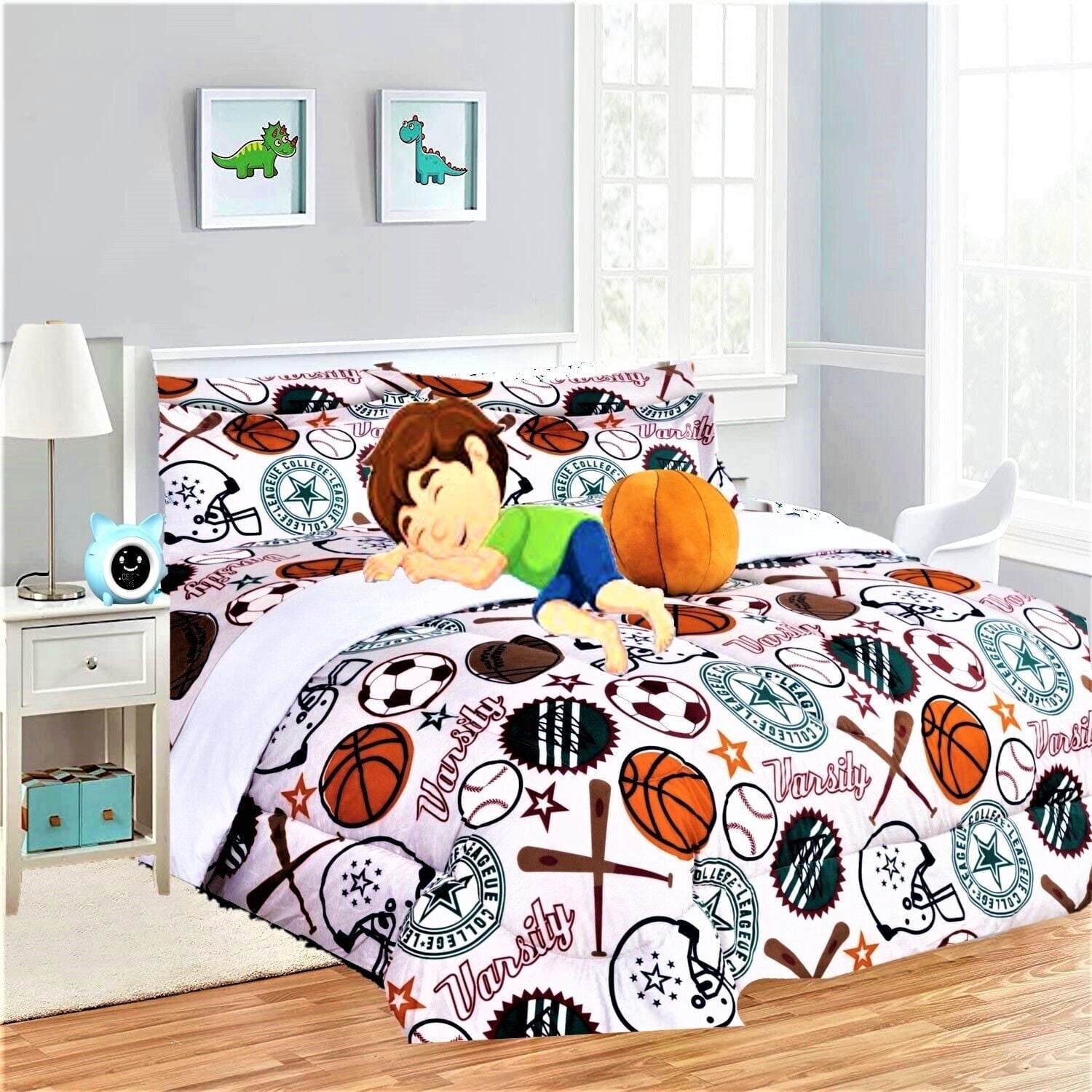 Twin 6-Piece Kids Comforter Set Fun Printed Bedding in a Bag - Walmart.com
