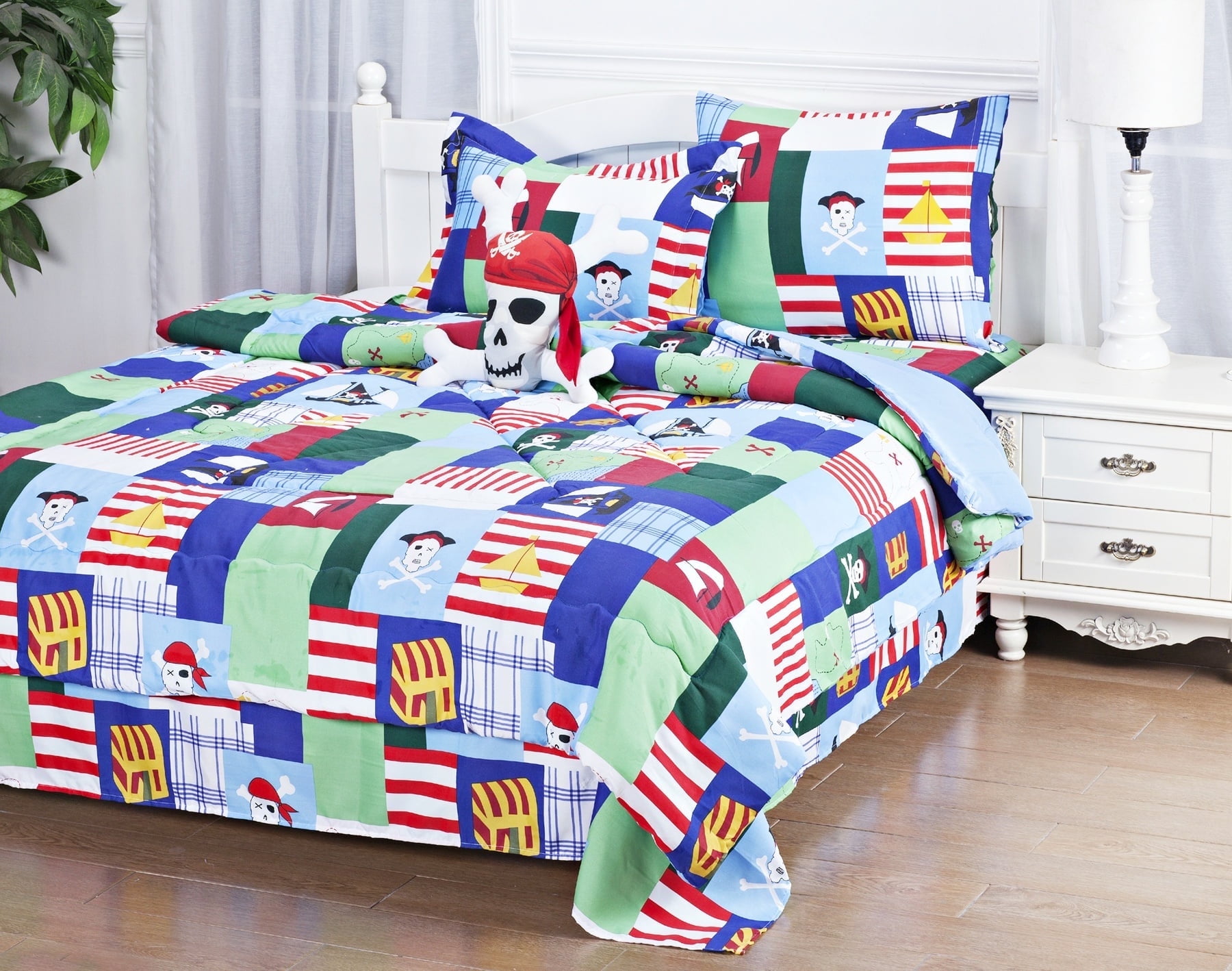 Twin 6 piece kids girls boys comforter set bed in bag w/shams, sheet ...