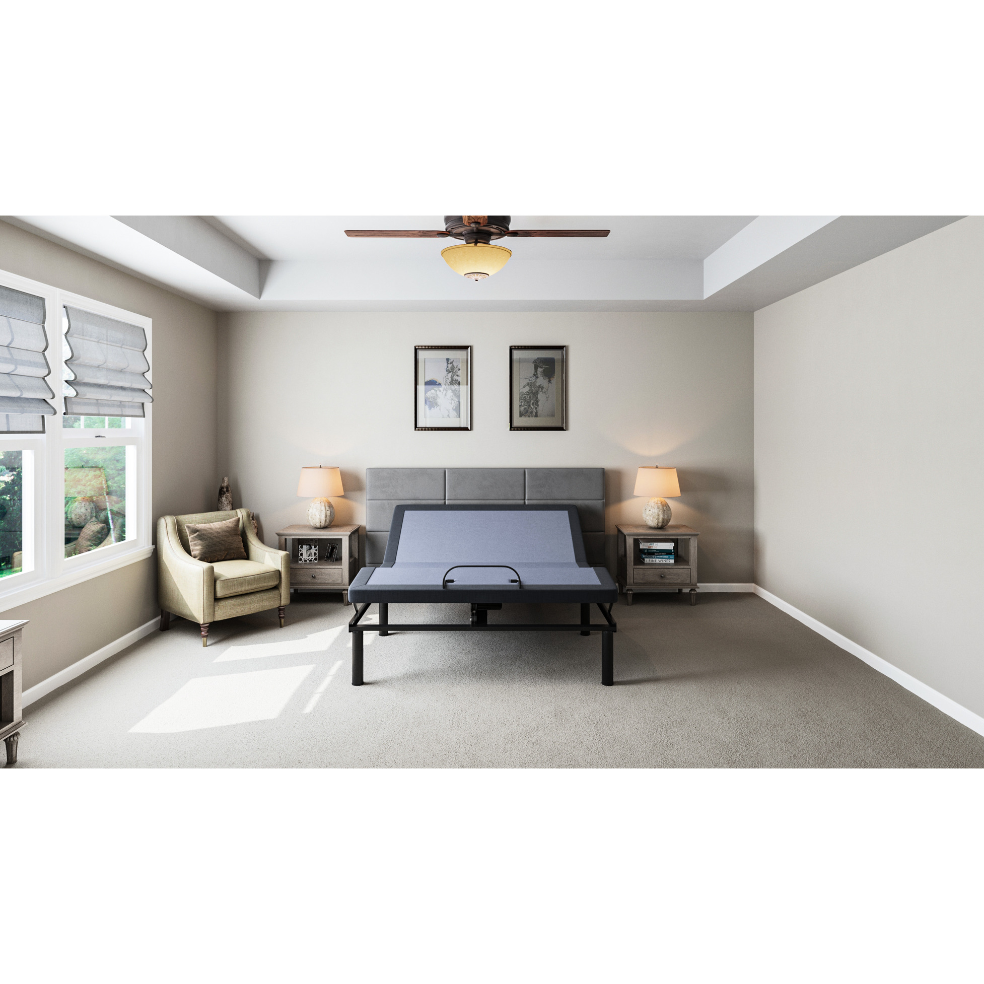 Twin Adjustable Bed Base With Head And Foot Adjusting Feature, 850 Lbs ...