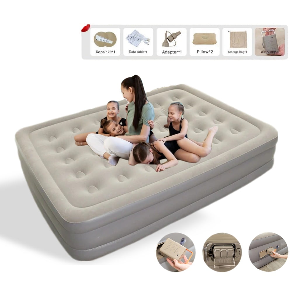 GAMBE Twin Air Mattress, Quick Inflation/Deflation Inflatable Bed with ...