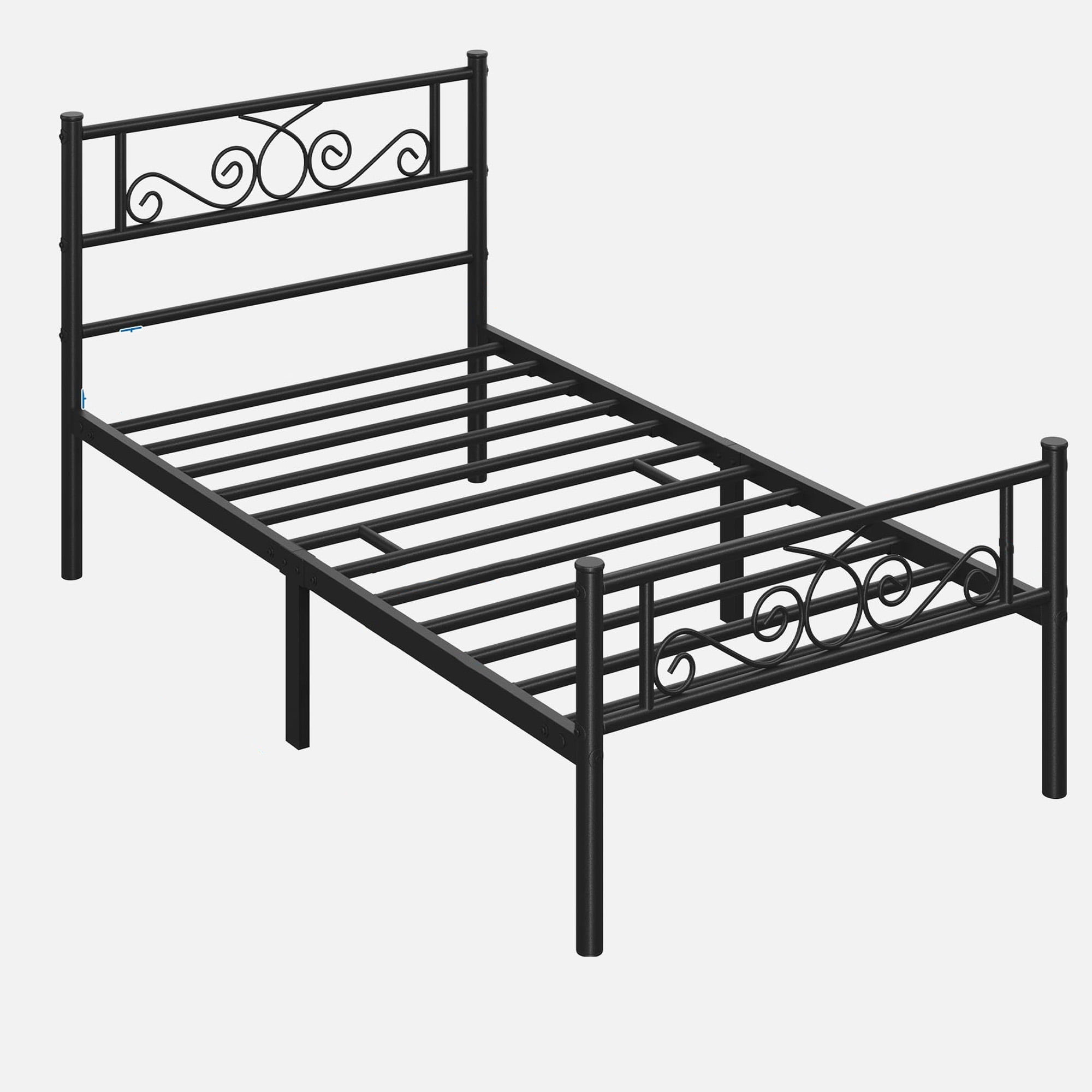 Twin Bed Frame Metal Platform, Headboard and Footboard Included, No Box ...