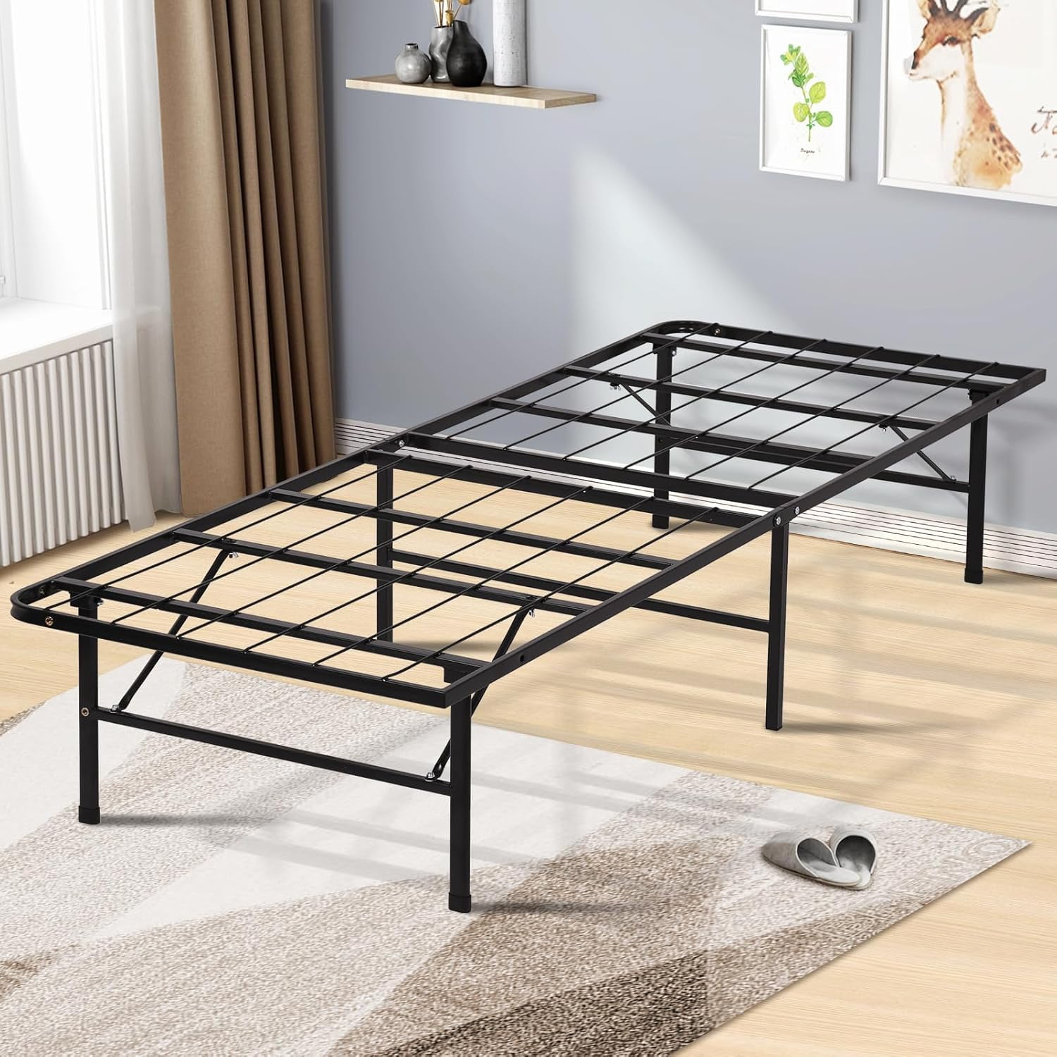 Twin Bed Frames 14 Inch Metal Platform Bed Frame Twin Mattress ...