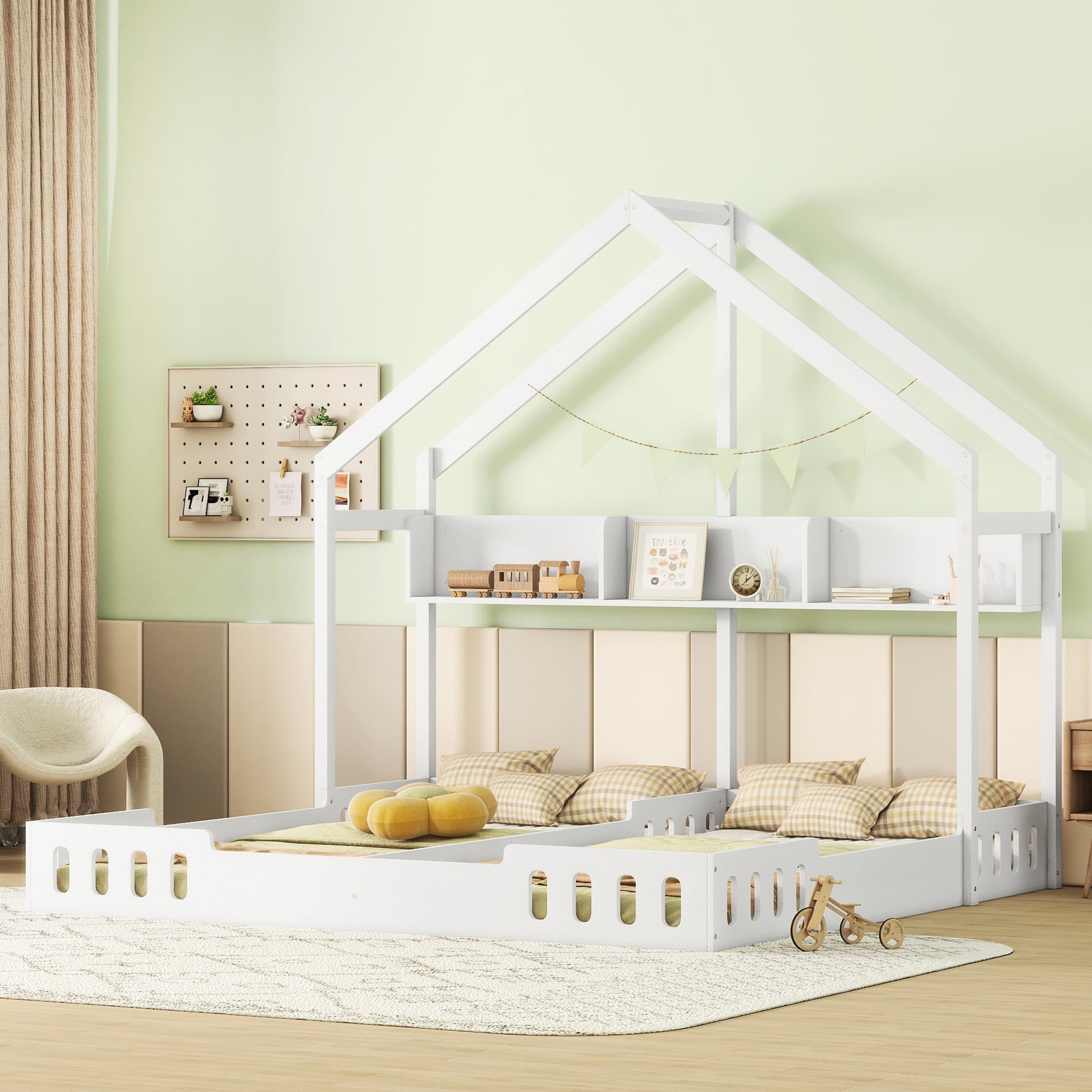 Twin Bed Size - 2 Bed Design Side by Side - Guest Bedroom - Extra ...