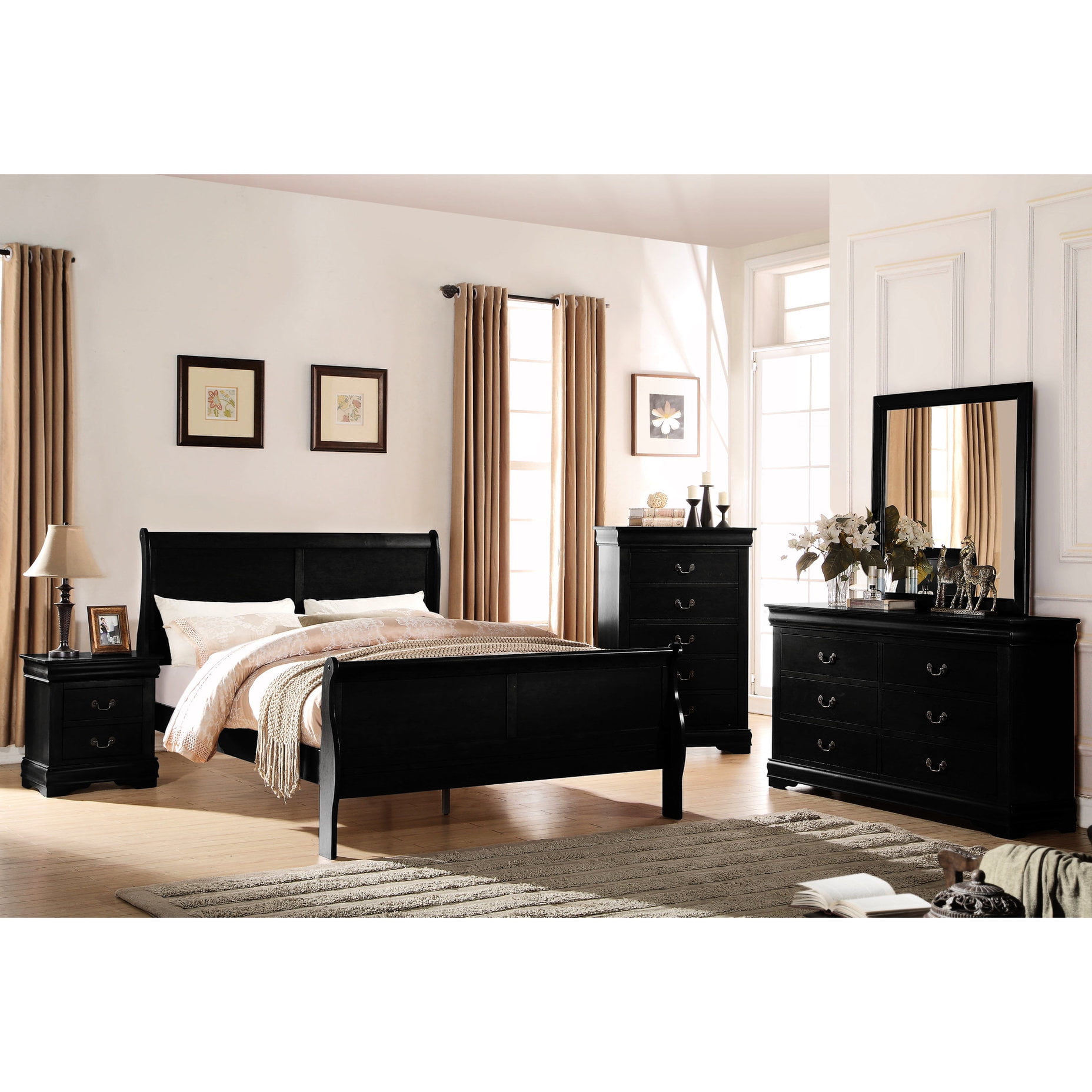 Twin Bed and Nightstand Set+Simple Design”-“Cozy Bedroom+Relaxing ...