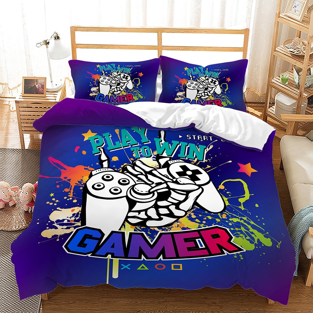 Twin Bedding Sets for Boys,Gaming Comforter Sets for Boys,Kids Gamer ...