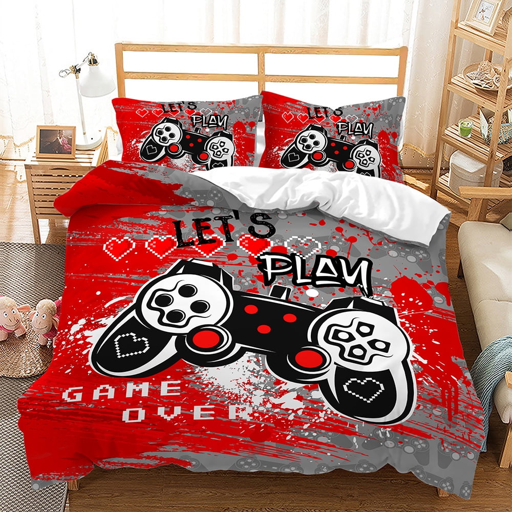 Twin Bedding Sets for Boys,Gaming Comforter Sets for Boys,Kids Gamer ...