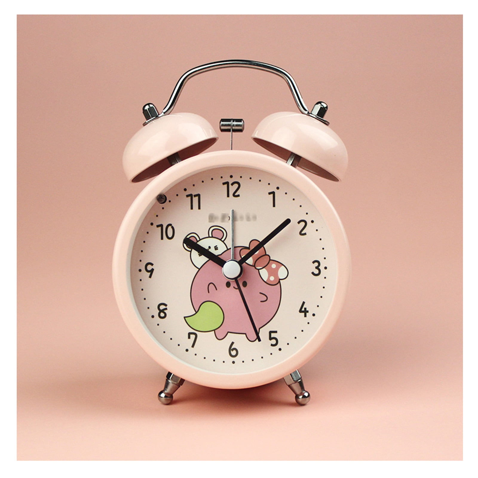 Twin Bell Alarm Clock for Bedroom with Cute Animal Pattern Modern Small ...