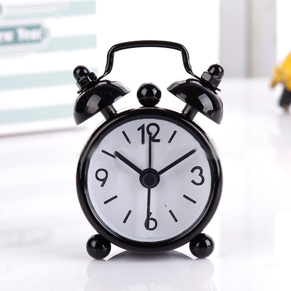 Twin Bell Loud Alarm Analog Alarm Clock, 1.57 inch Super Silent Non ...
