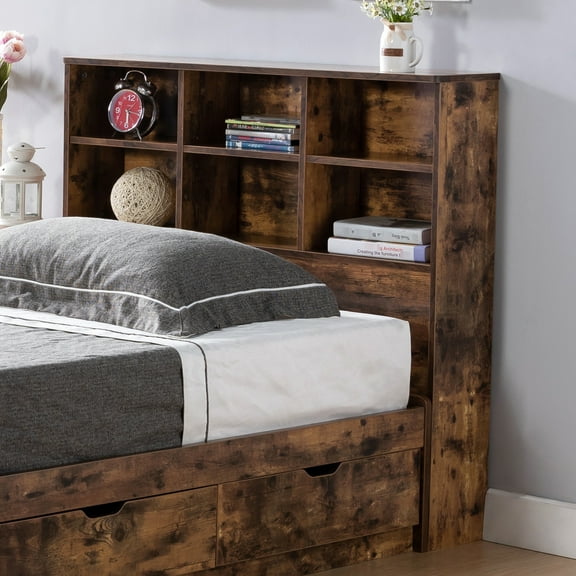 South Shore Aviron Twin Bookcase Headboard (39''), Blueberry - Walmart.com