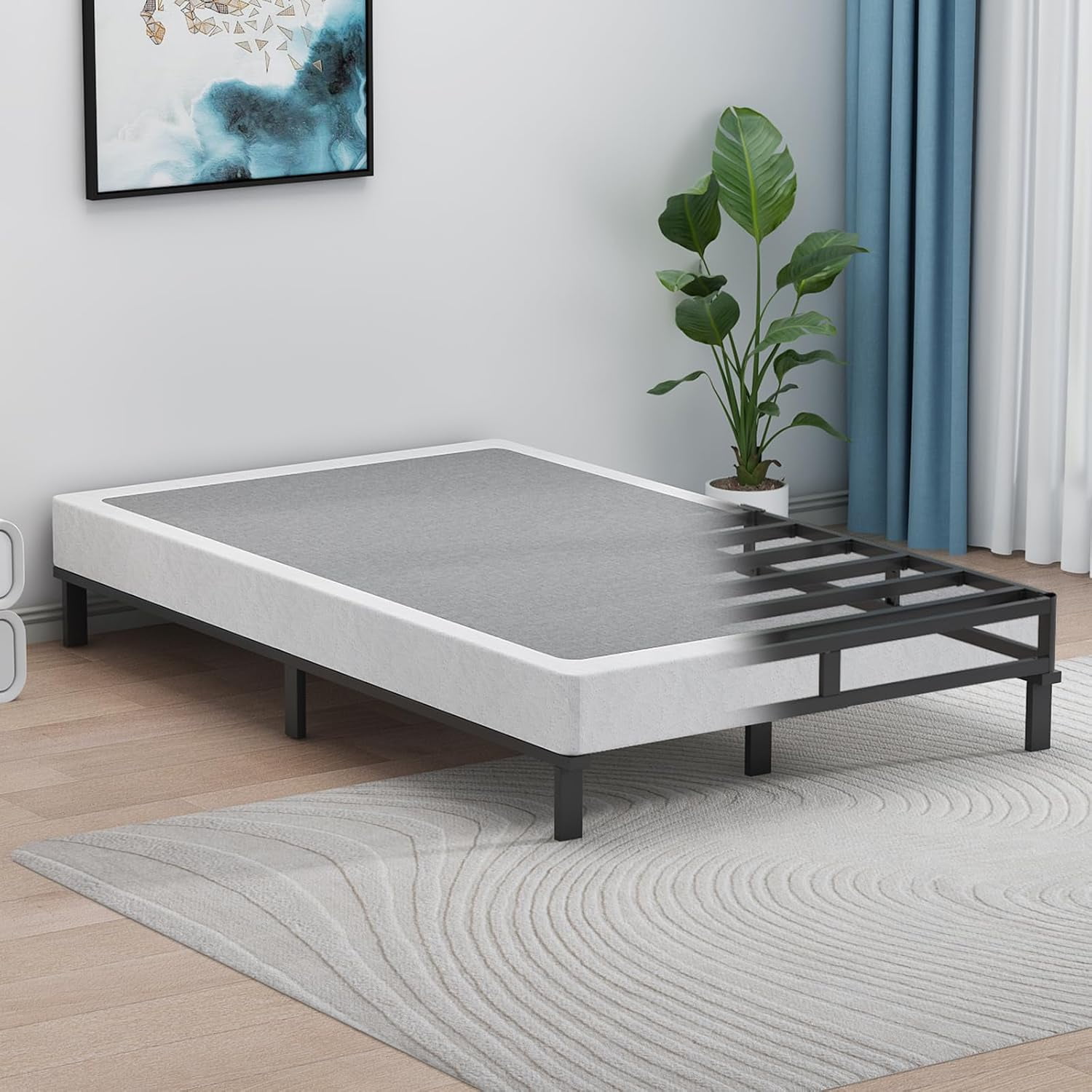 Twin Box Spring 5 Inch Low Profile Box Spring for Twin Bed, 2000lbs ...