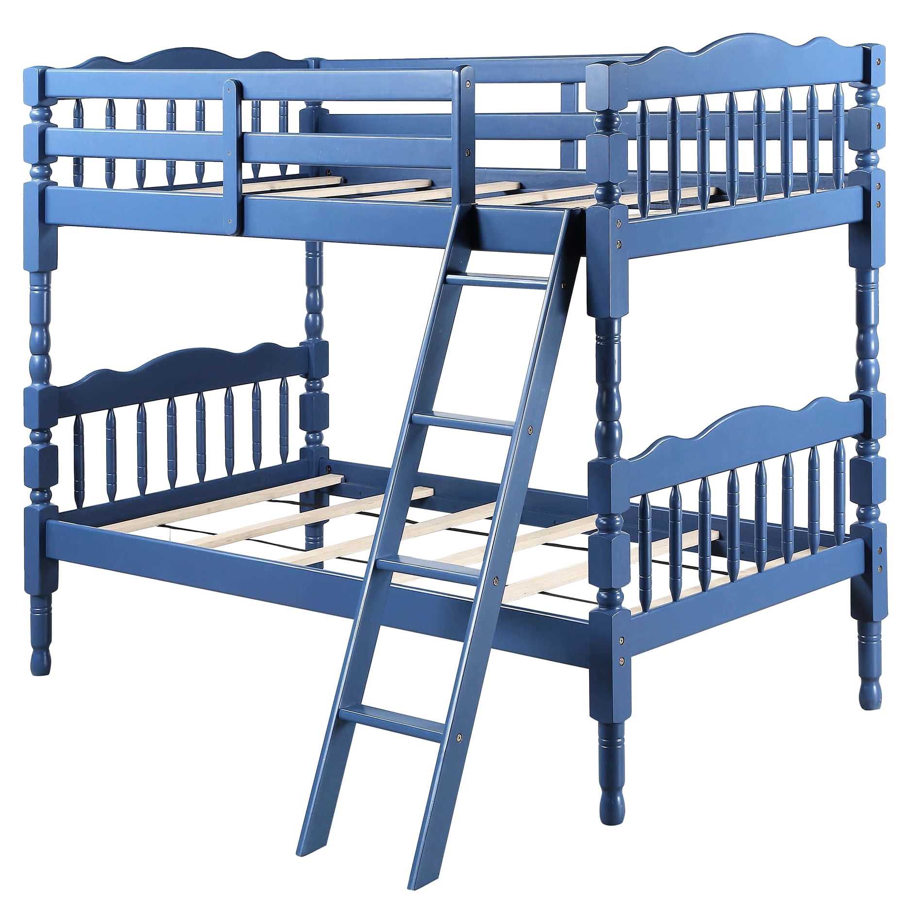 Twin Over Bunk Bed Blue - Flexible Configuration Slat System Safe ...