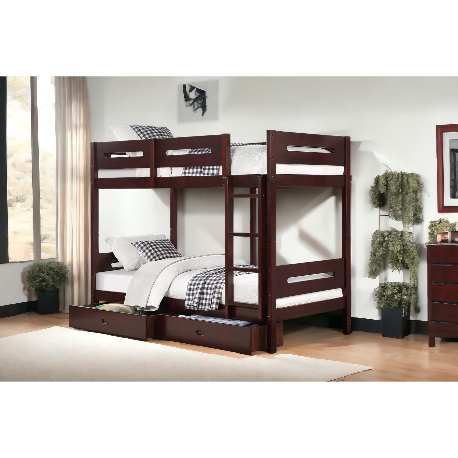 Twin Bunk Bed | Fully KD Structure & Patent Pending | Safety Ladder for ...