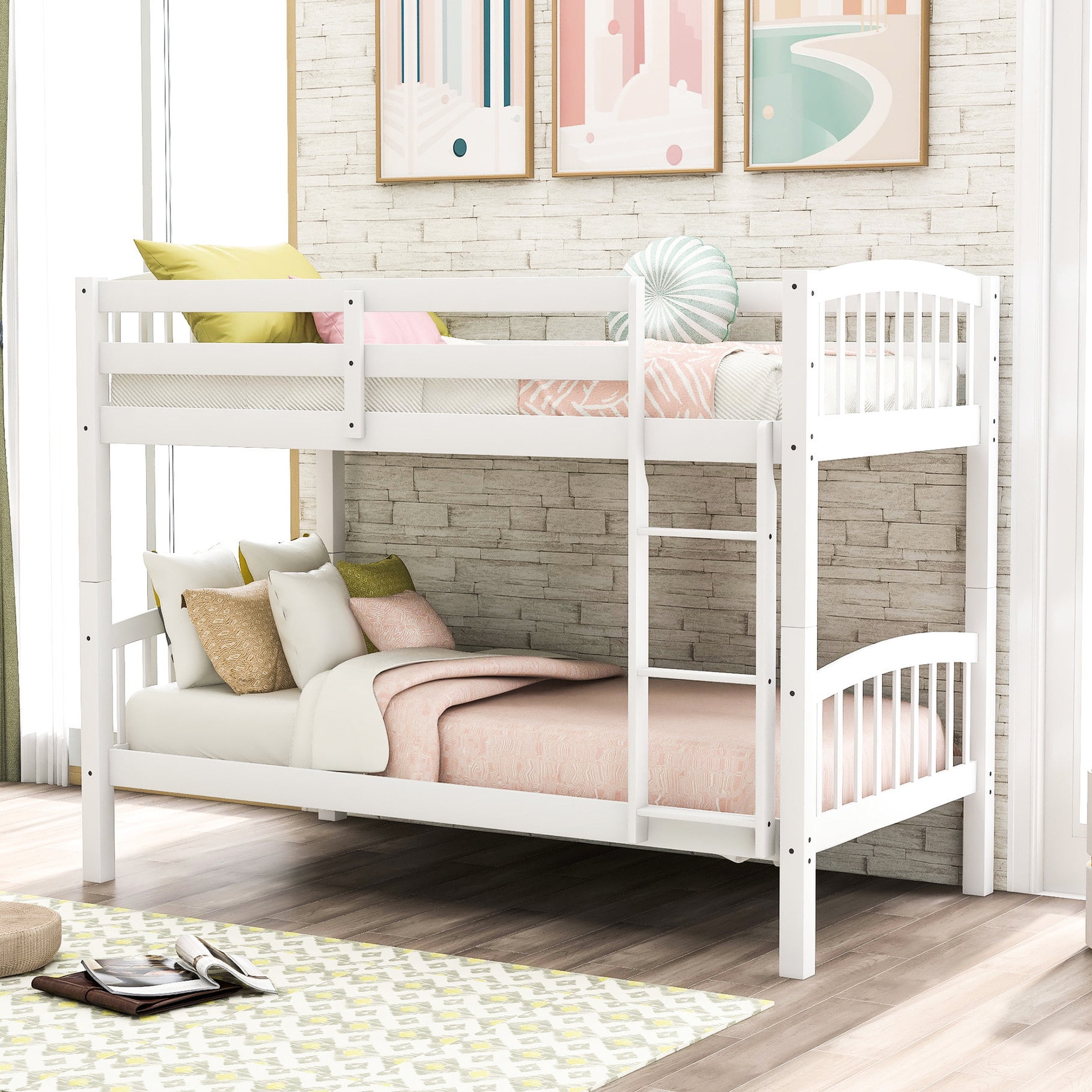 Twin Bunk Configuration - Fit for Sleepovers - Teenager's Room - Sturdy ...