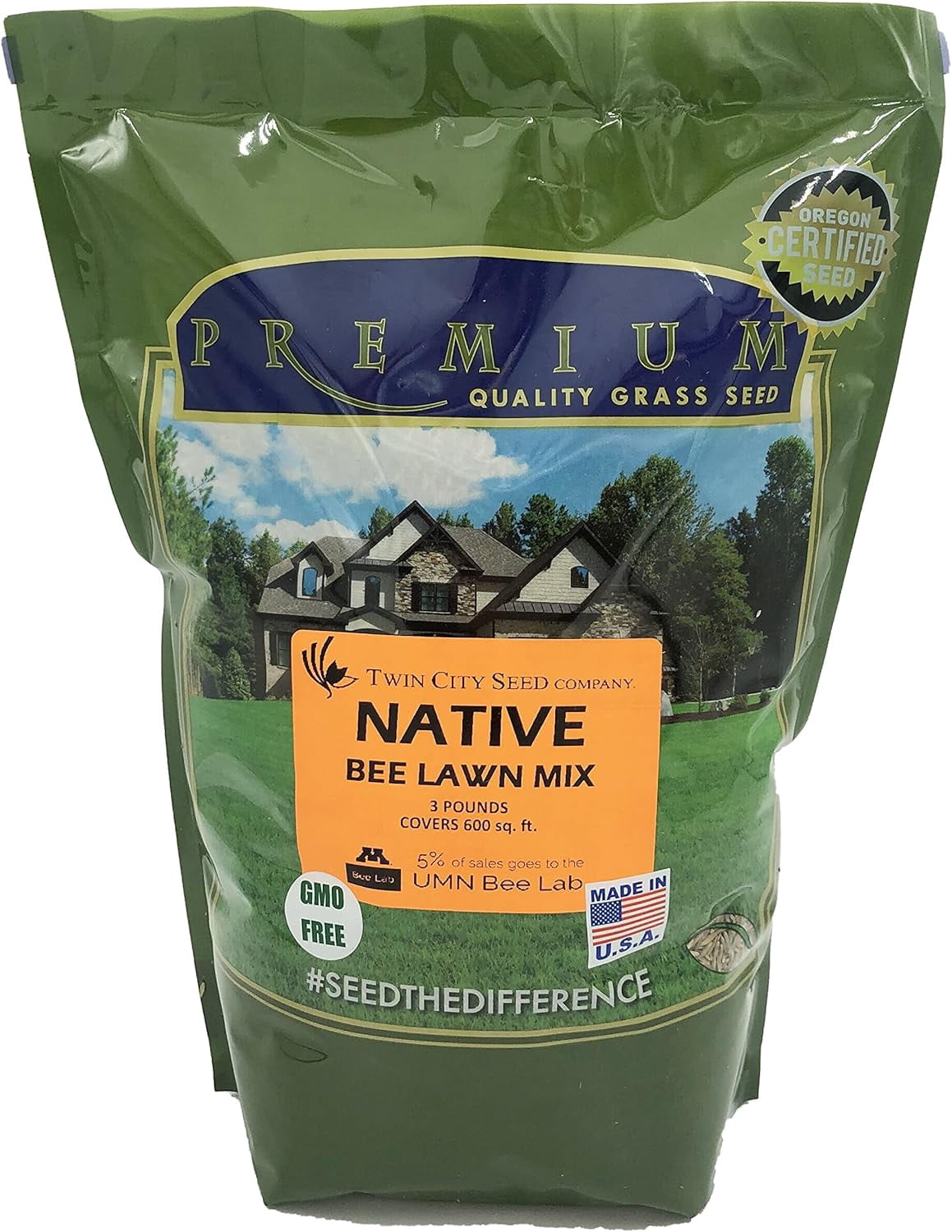 Twin City Seed Co. Native Bee Lawn Mix, Flower Mixture, 3 lb Bag ...