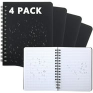 Fabriano EcoQua Pocket-Sized Notebook Pack, 4 Notebook Pack, Blank, 3" x 5", 38/Shts., 85gsm ...