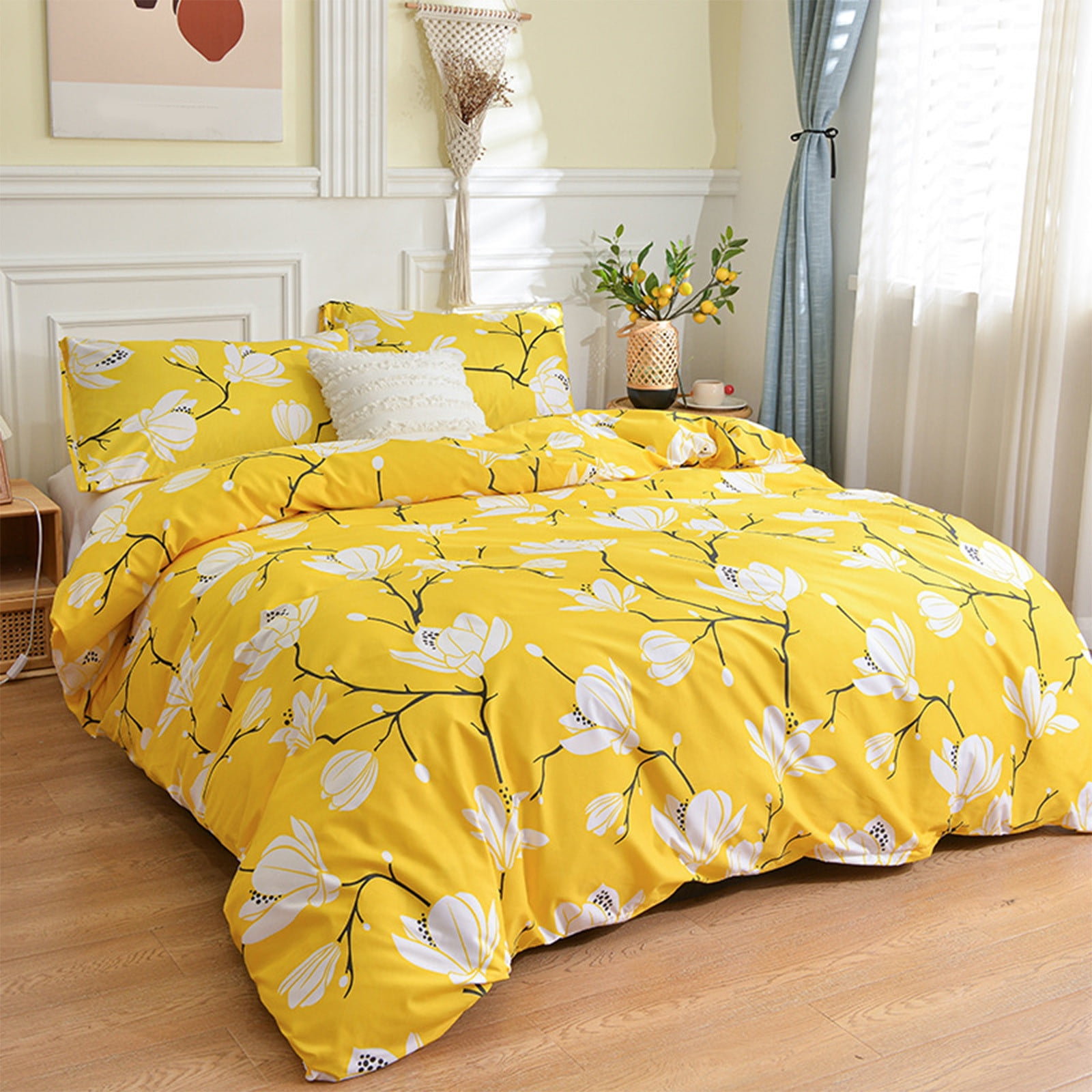 Twin Comforter Cover - Friendly Brushed, All Seasons, Soft Bedding ...