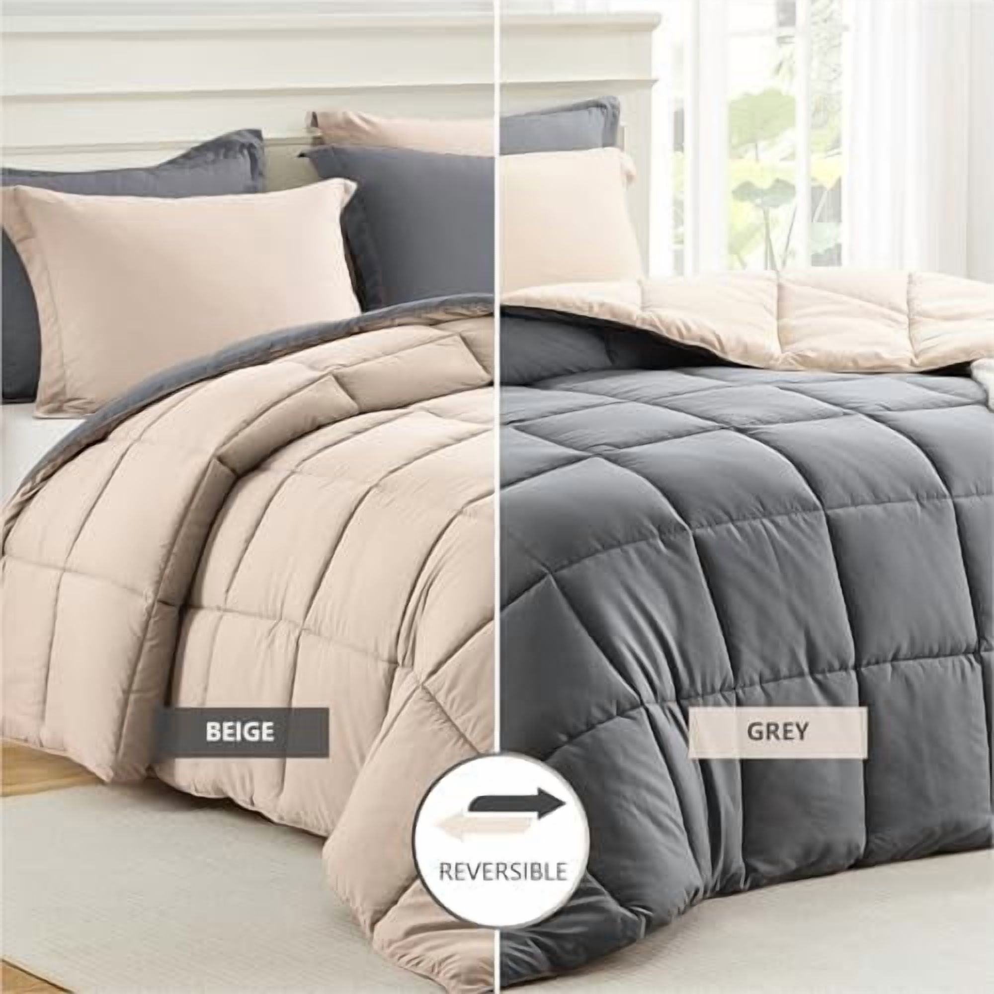 Twin Comforter Set Beige, Comforter Twin Size Bed Set, Lightweight ...