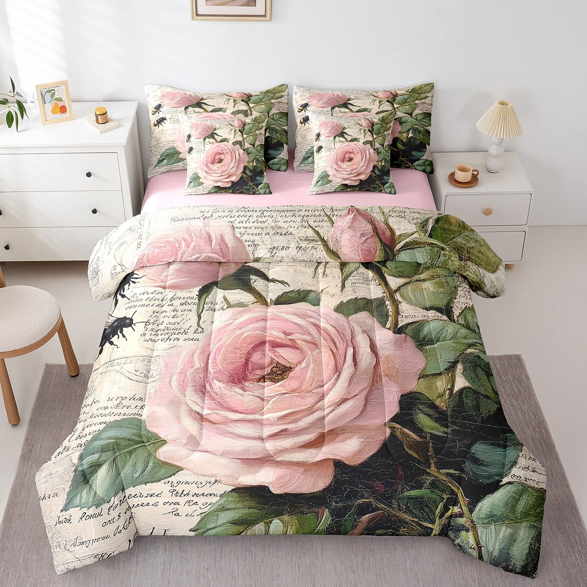 Twin Comforter Set - The Lover's Day 7 Pieces Reversible Comforters ...