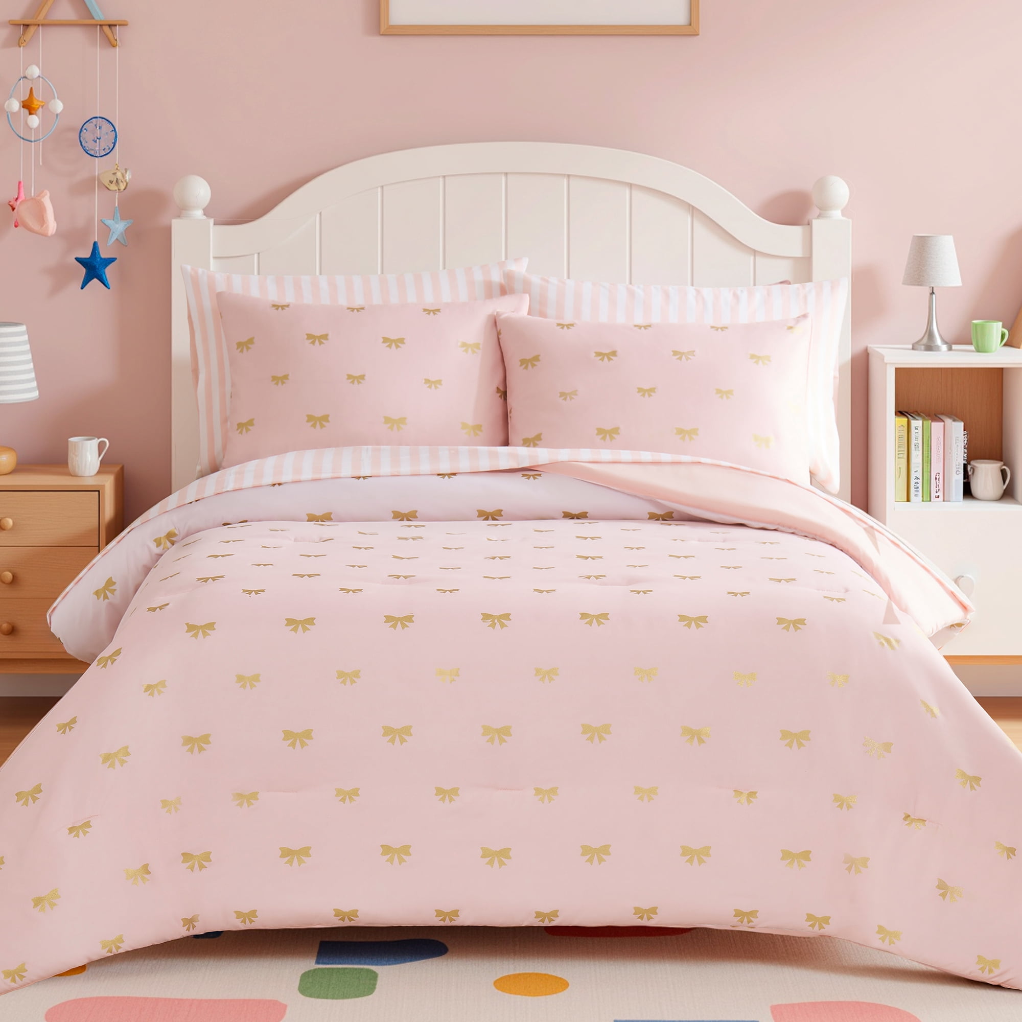 Twin Comforter Set with Sheets for Girls-5 Pieces Twin Bedding Sets ...