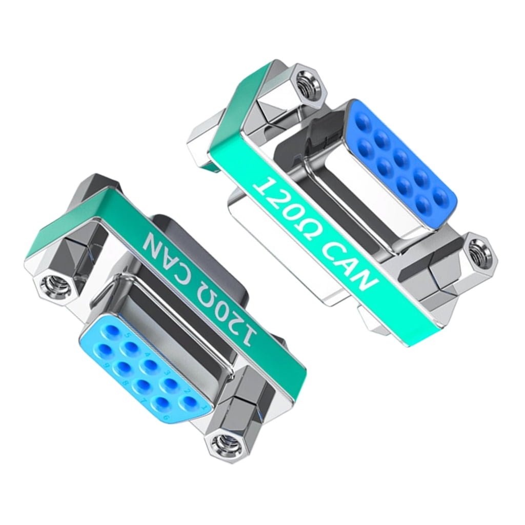 Twin DB9pin CAN Bus Adapters 120Ohm Filter Resistor Metal Shell Male ...