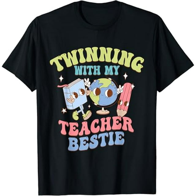 Twin Day for Spirit Week Teacher Bestie Matching Twinning T-Shirt ...
