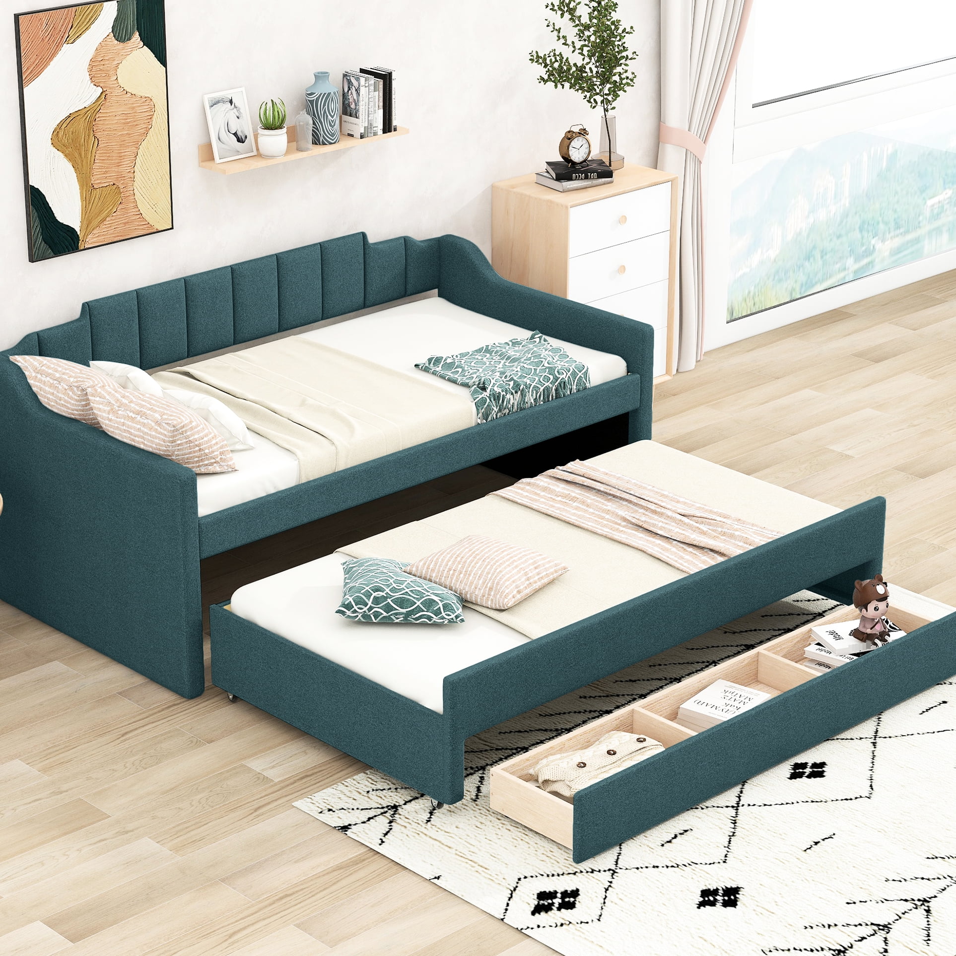 Twin Daybed With Drawers And Trundle For A Functional Office Space ...