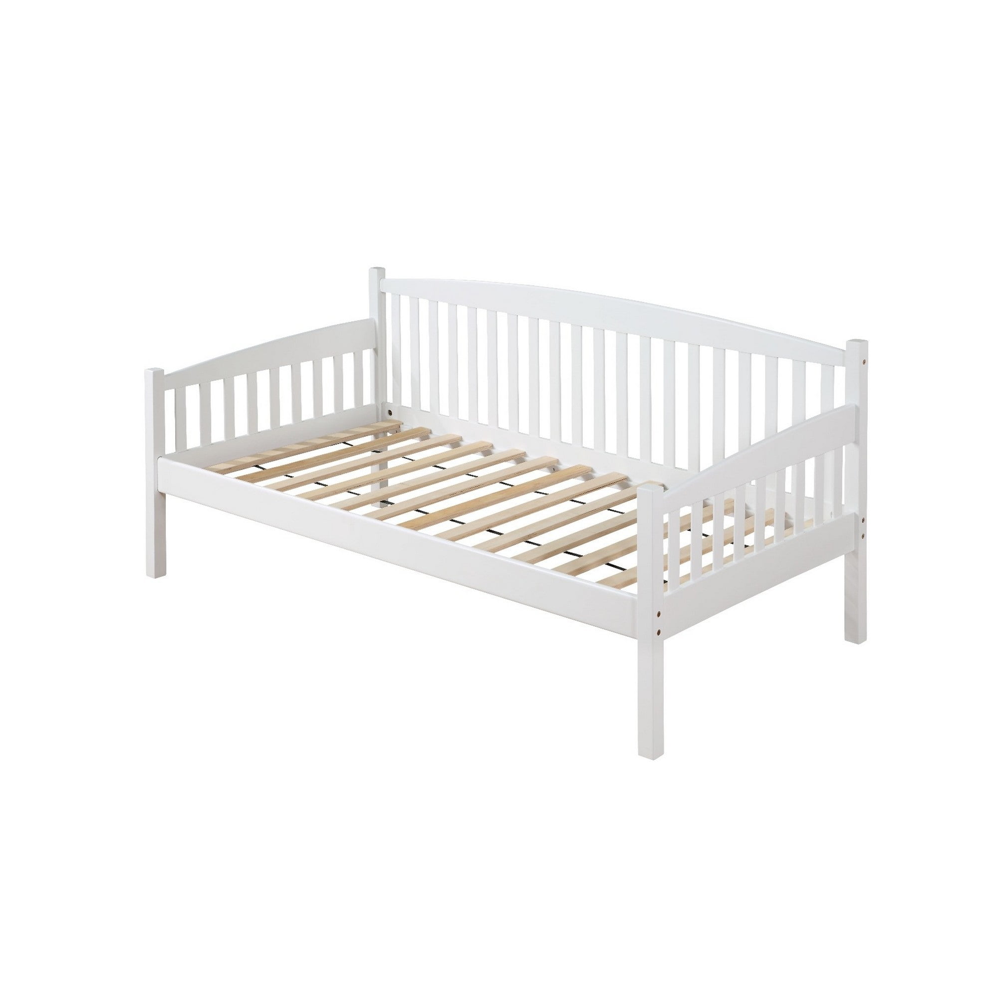 Twin Daybed with Mission Style and Sleek Block Legs, White - Walmart.com