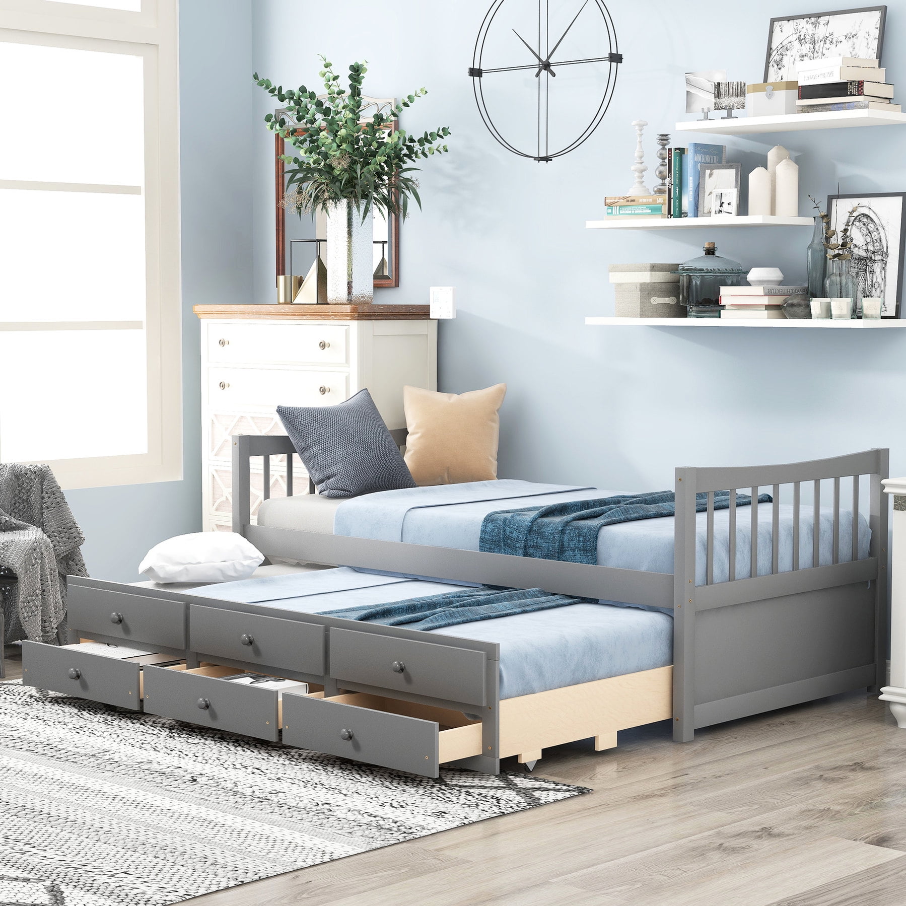 Twin Daybed with Trundle and Storage Function | High - Quality ...