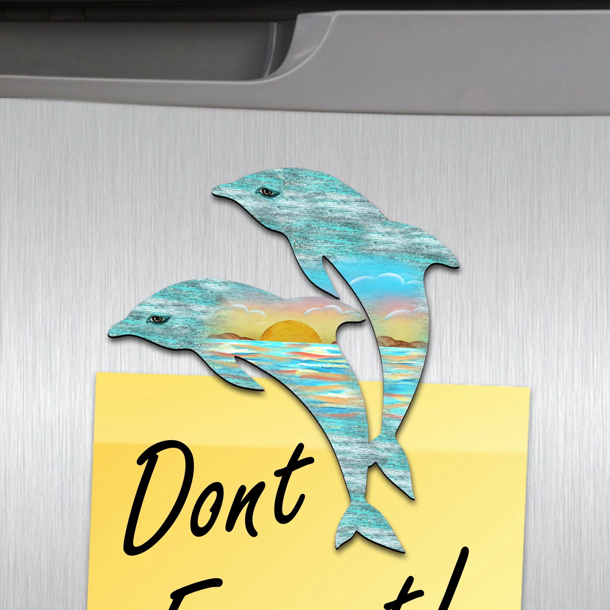 Twin Dolphins Shaped Refrigerator Magnets Set of 3 - Walmart.com