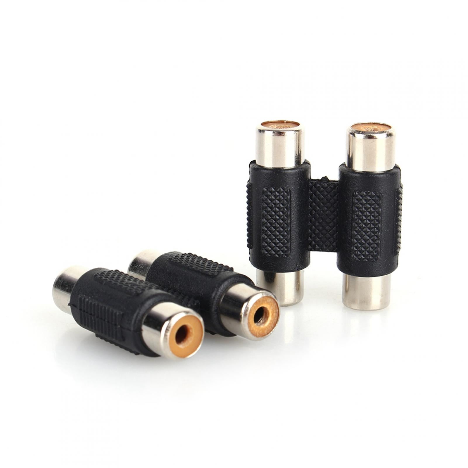 Twin Double RCA Female to Female Butt Joint Coupler Adapter Extender ...