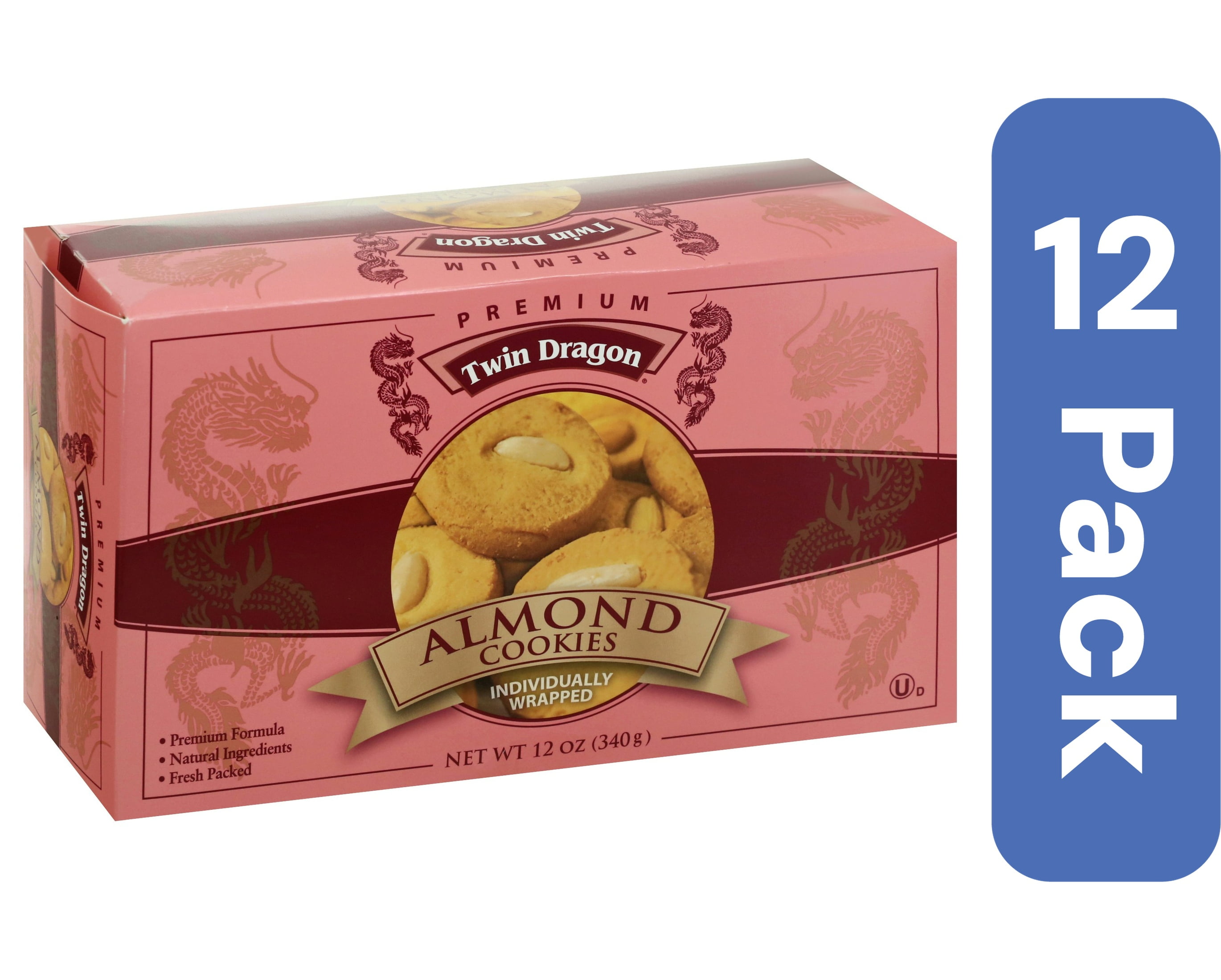 Twin Dragon Almond Dragon Cookies (Pack of 12) - Walmart.com