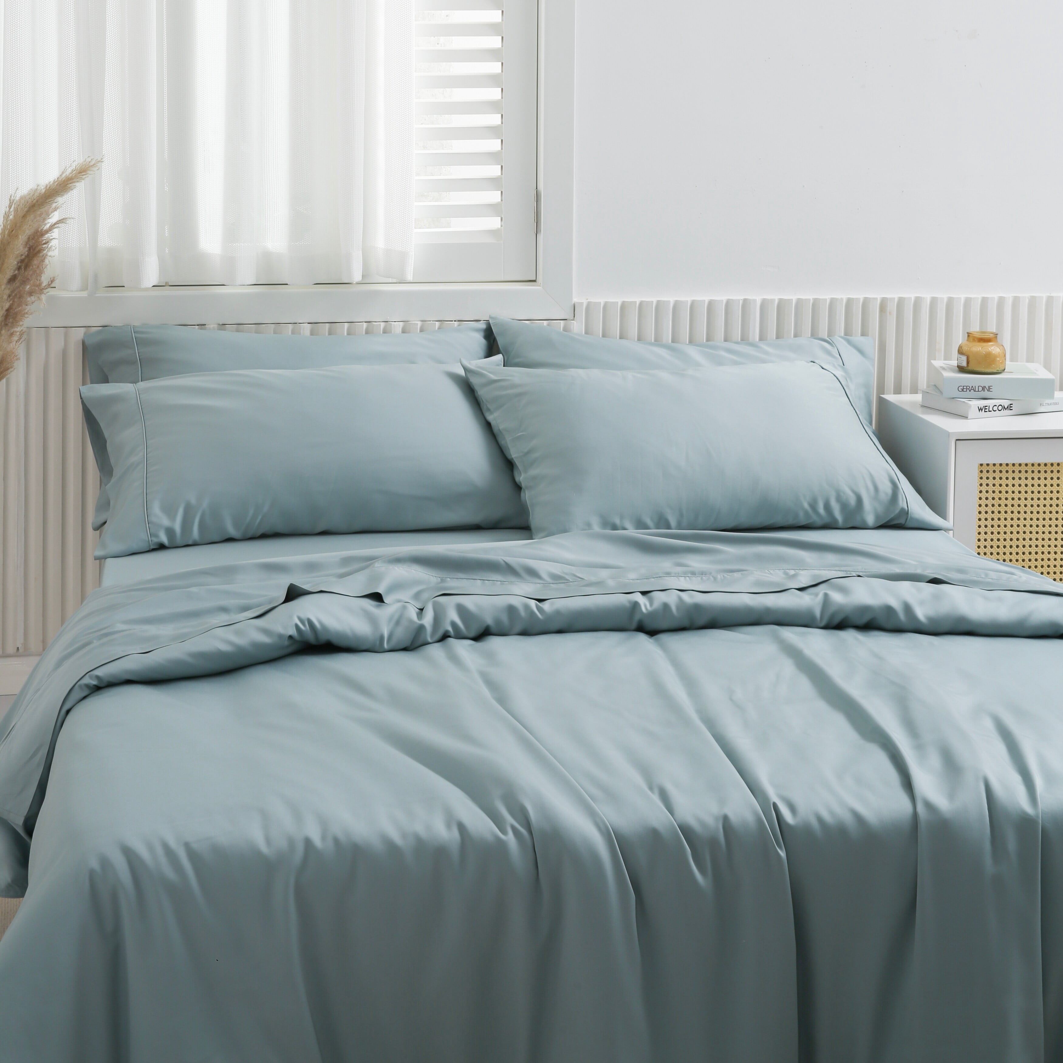 Twin Ducks Inc Rayon from Bamboo Duvet Cover Spa Blue Twin Modern ...