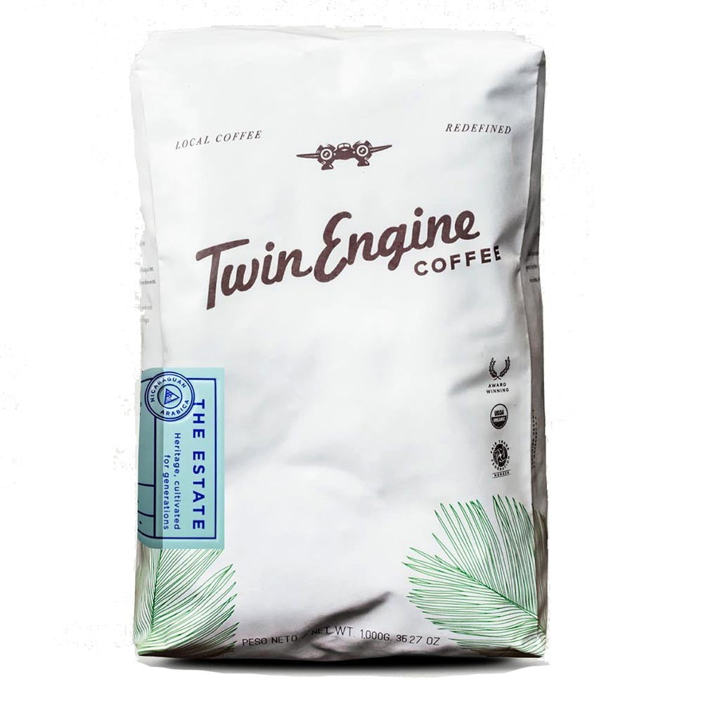 Twin Engine Coffee 235698 Organic Estate Medium Coffee Pack 2.2 lbs ...
