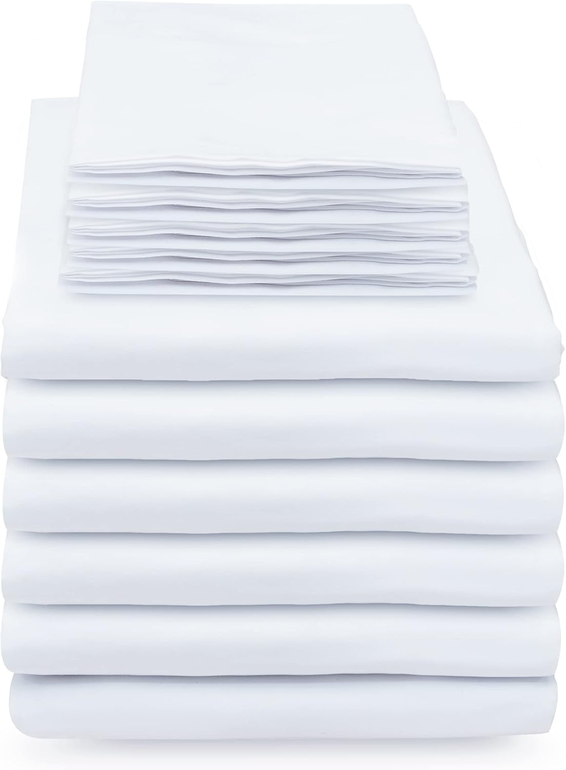 Twin Fitted Sheets 6 Bottom Sheets - Soft Brushed Microfiber - Deep ...