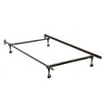 Twin/Full Metal Adjustable Bed Frame with Rug Roller Wheels - Walmart.com