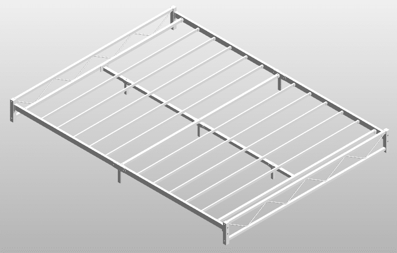 Twin/Full/Queen/King Size Metal Platform Bed Framewith Wavy Pattern ...