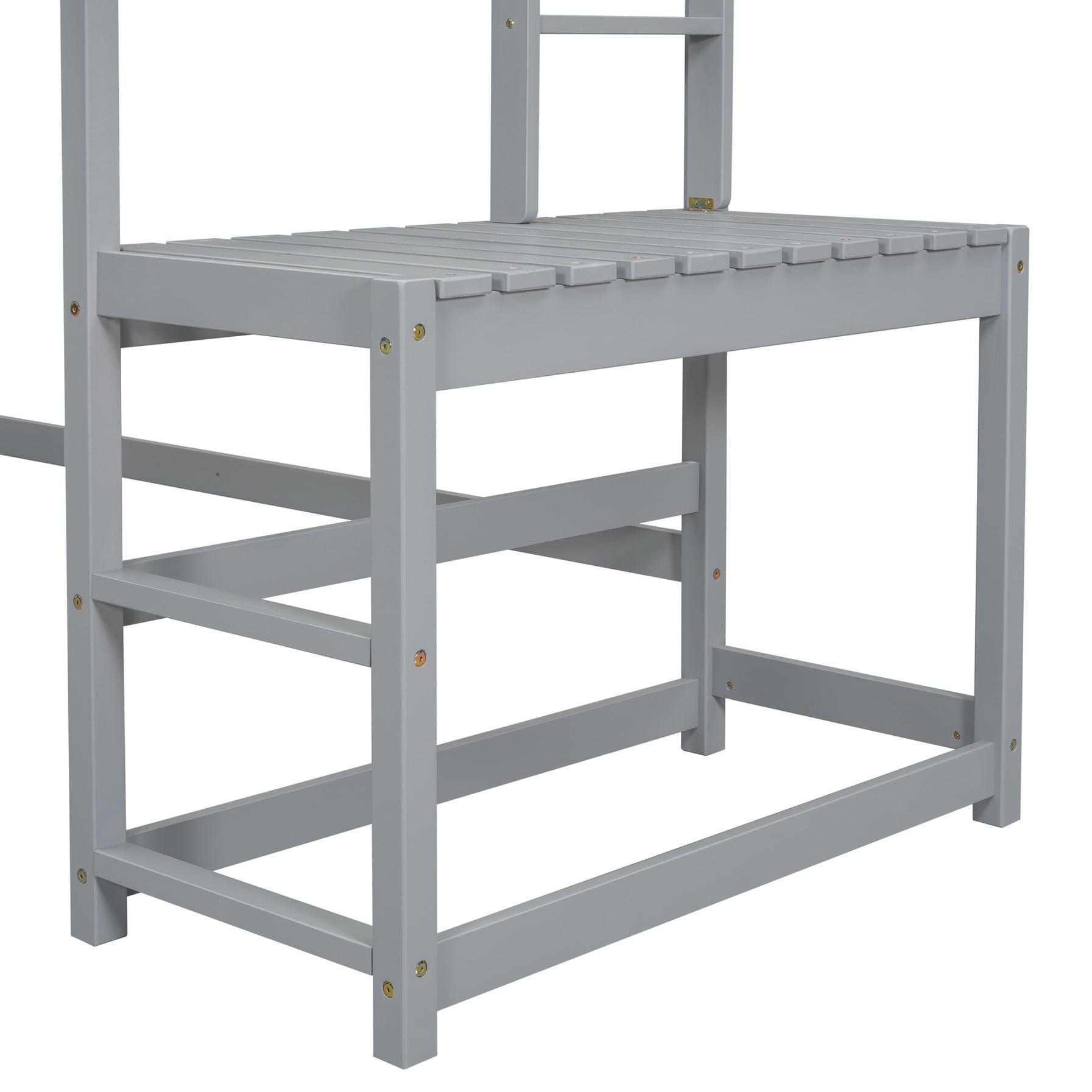 Twin High Loft Bed | Ladder Landing Platform & Easy Access | Wood ...