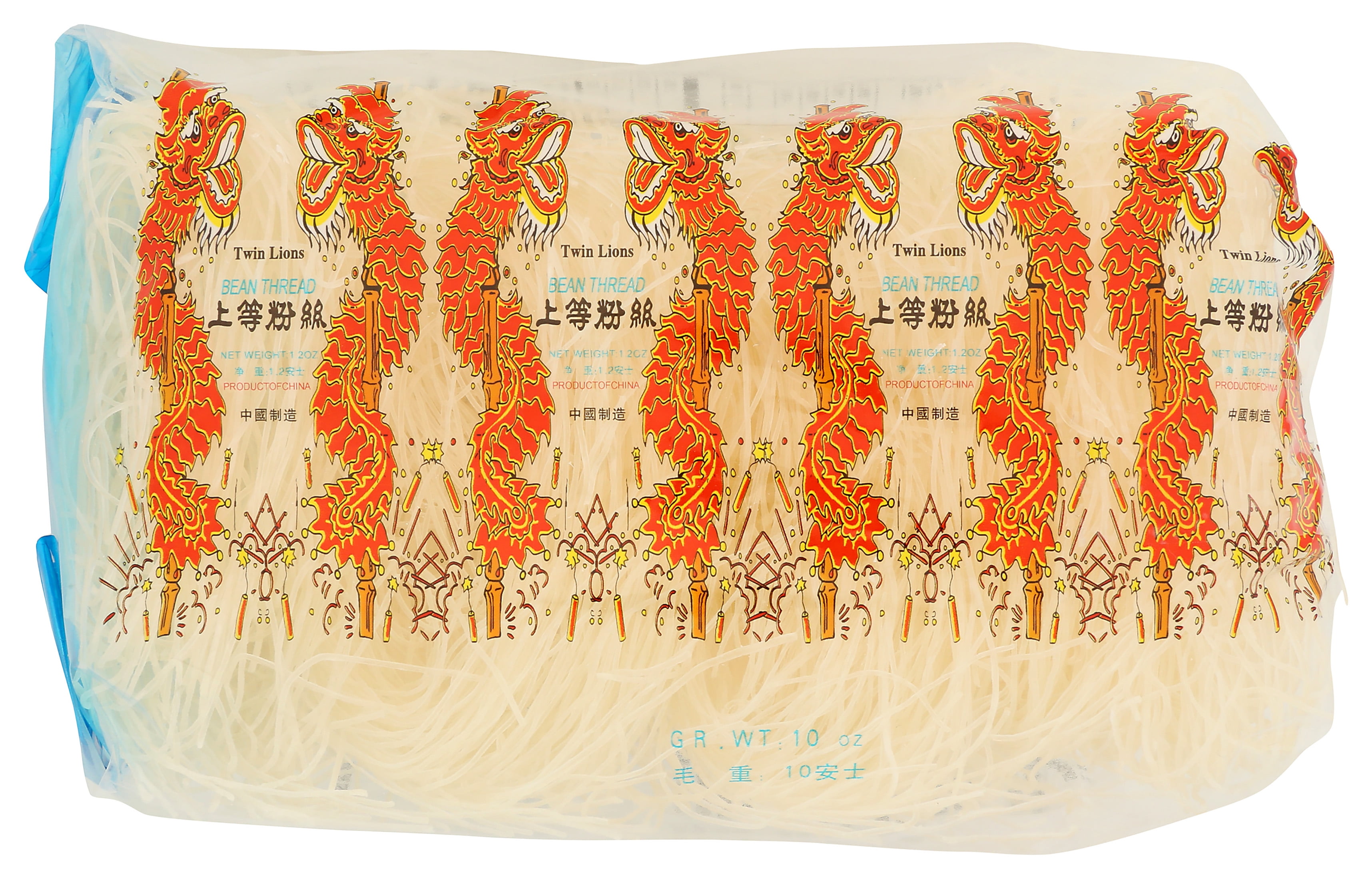 Twin Lions Mung Bean Thread Noodles, Gluten-Free, 10 oz, 1 Count Bag ...