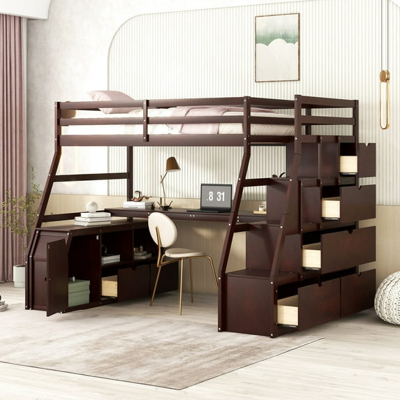 Twin Loft Bed / MDF and Pinewood Material, Manual Measurement Error / A ...