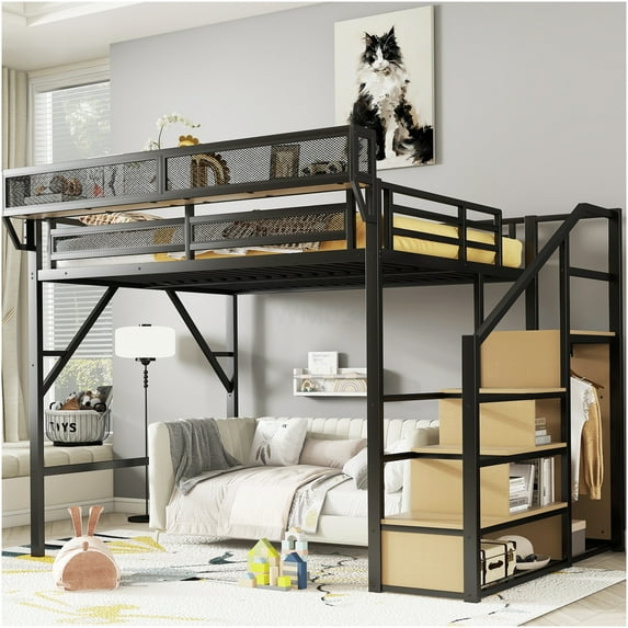 Twin Loft Bed with Ladder, Low Profile Natural Wood Design for Enhanced ...