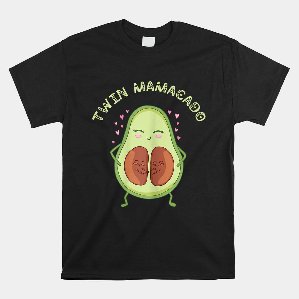 Twin Mamacado Cute Avocado Mama Fruit Pregnancy Pregnant Mom Shirt ...