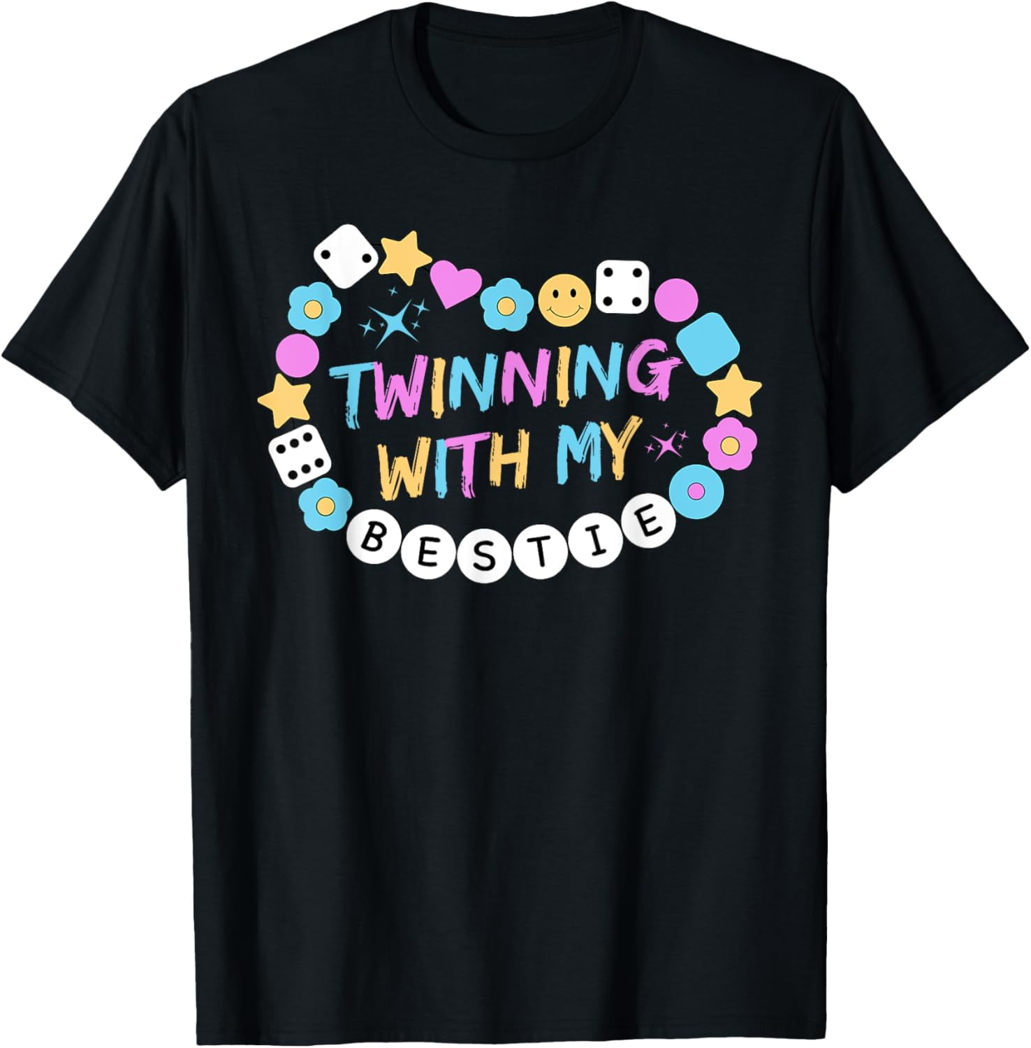 Twin Matching Twins Day Friend Twinning With My Bestie Twin T-Shirt men ...