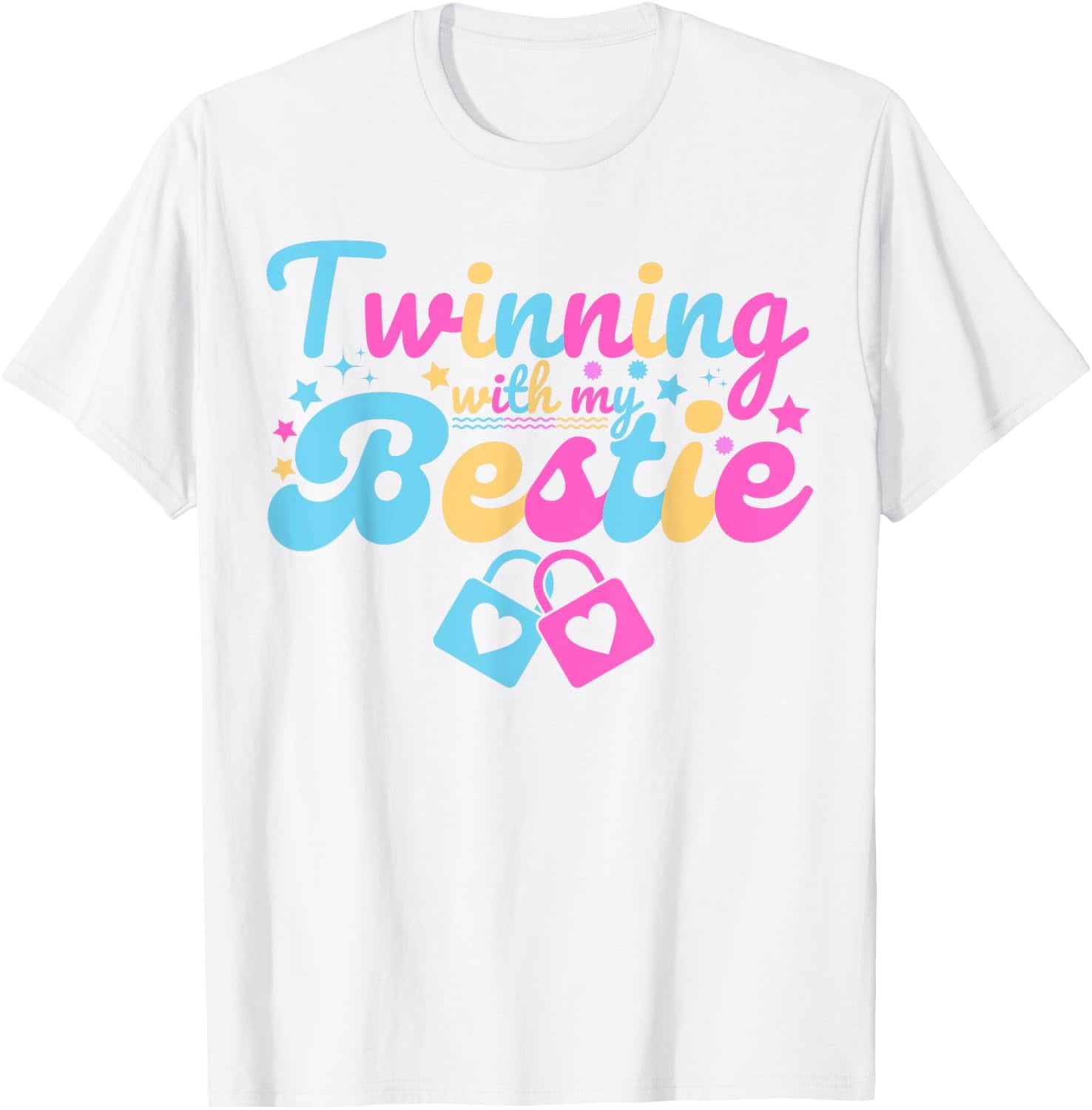Twin Matching Twins Day Friend Twinning With My Bestie Twin T-Shirt men ...