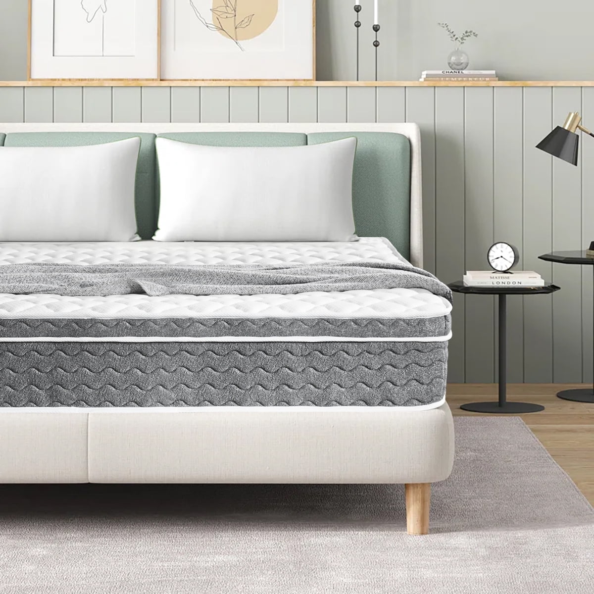 Twin Mattress, 10 Inch Hybrid Memory Gel Memory Foam Mattress in a Box ...